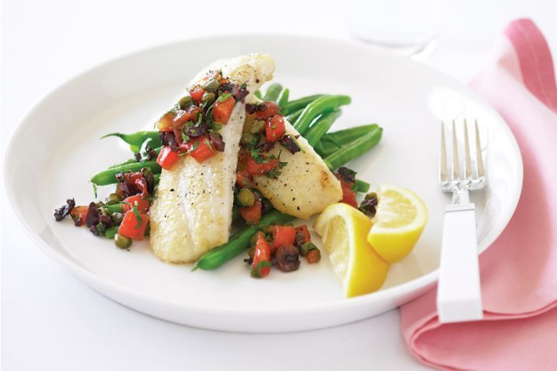 Pan Fried Perch with Caper, Olive & Tomato Salsa – Musky Shop