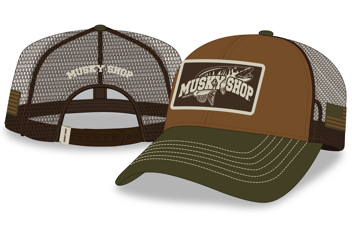 Musky Shop Olive Brown Mesh Cap