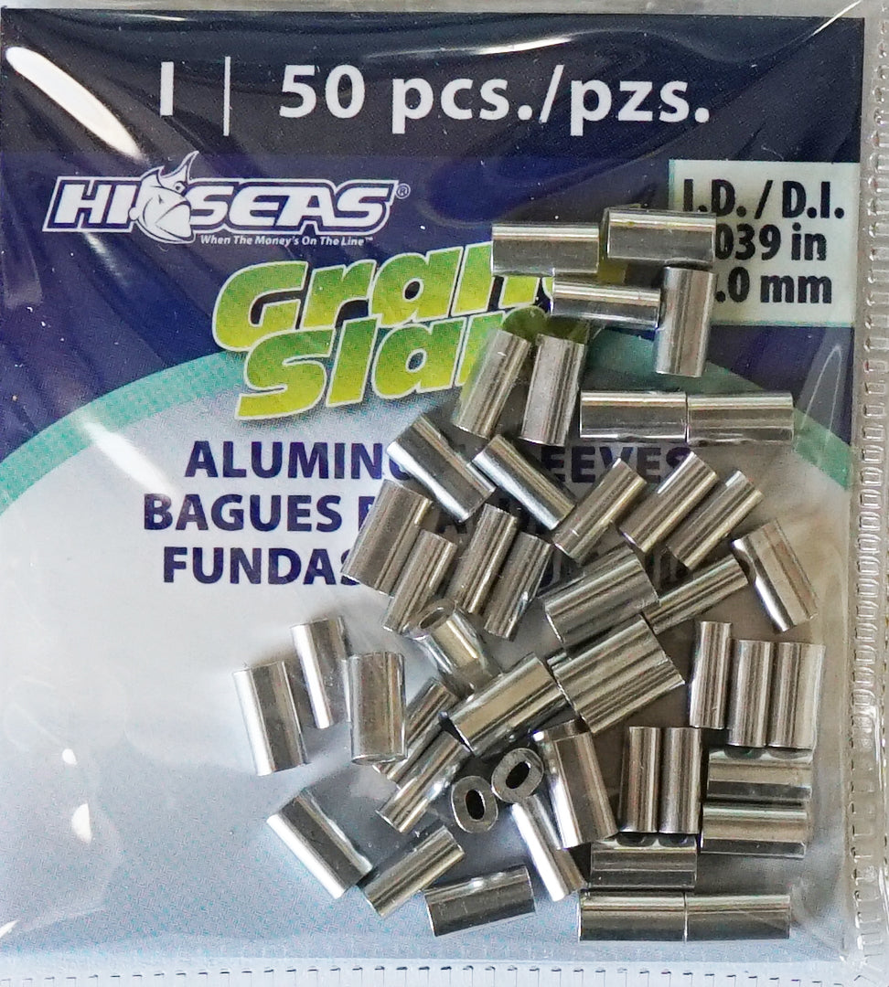 Hi Seas Fluorocarbon & Hard Mono Leader Sleeves-Grand Slam Aluminum ...